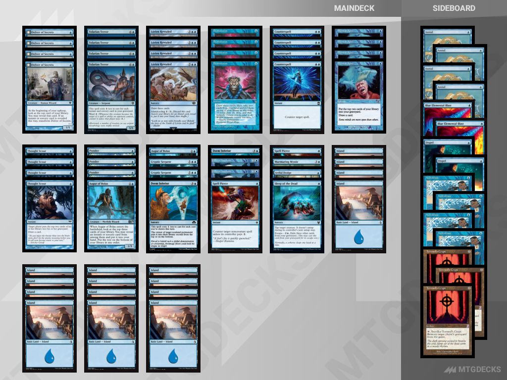 Pauper Mono-Blue Blue Terror deck by Tuesy • MTG DECKS