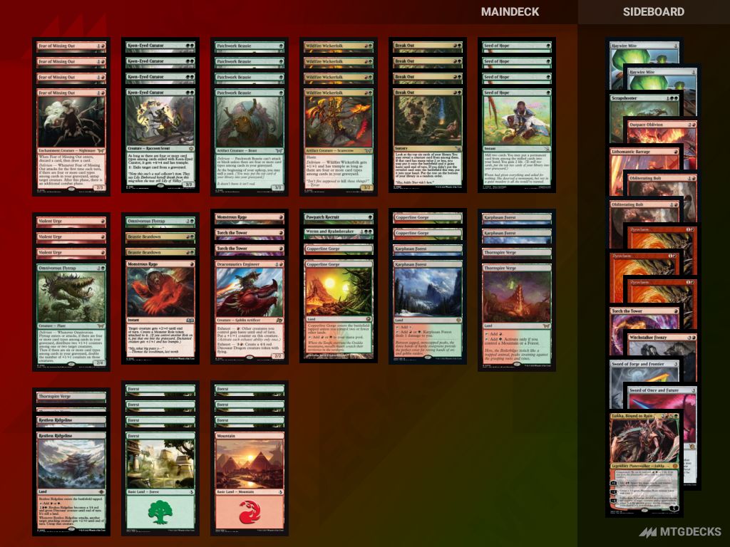 Standard Gruul Delirium deck by Ichihara Sota • MTG DECKS
