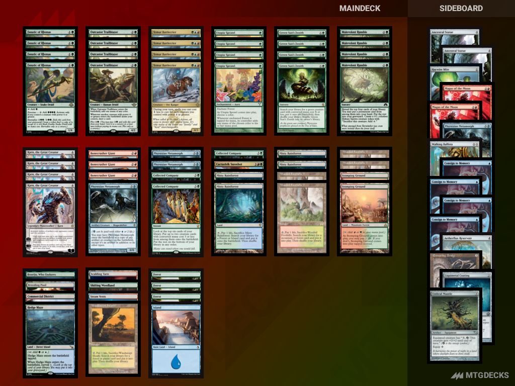 Modern deck deck by DineofDoom • MTG DECKS