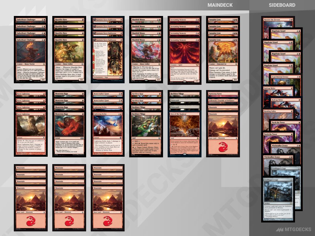 Pioneer Red Deck Wins deck by Danielpena397 • MTG DECKS