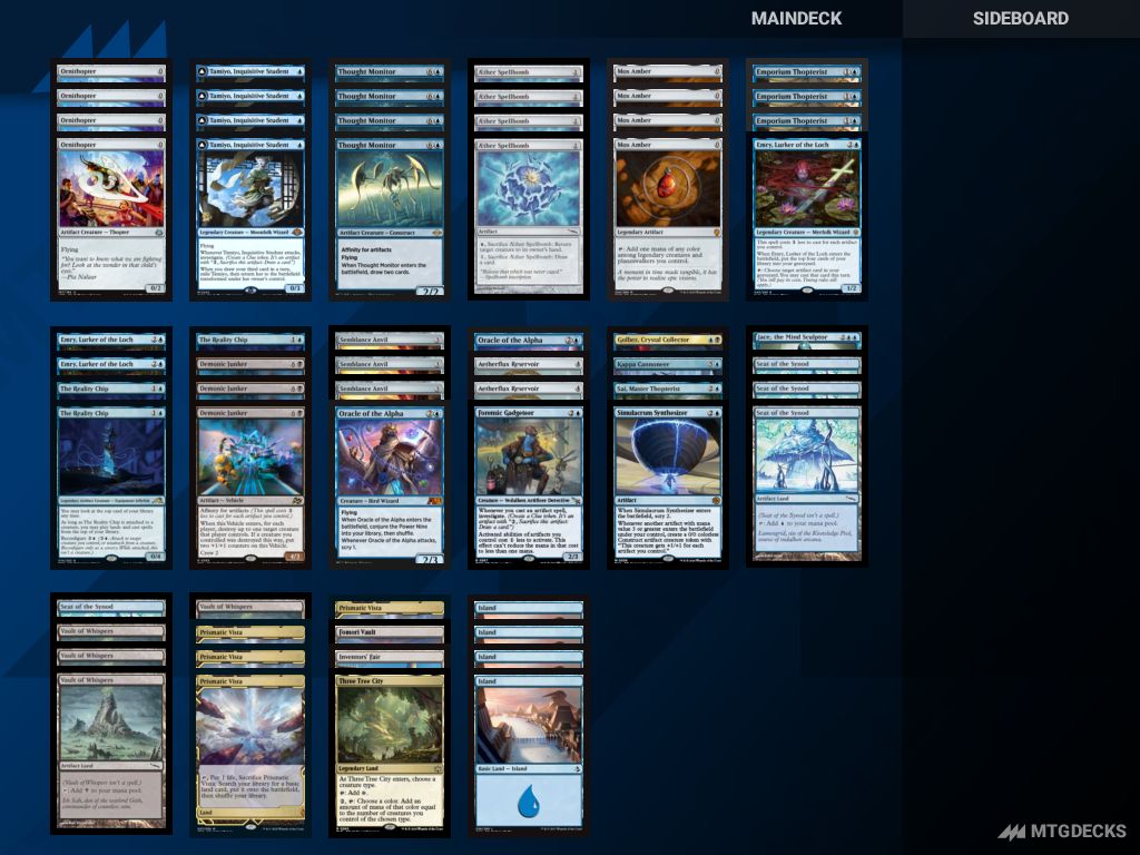 Historic tamiyo infinit caster remaster deck by cabotin21 • MTG DECKS