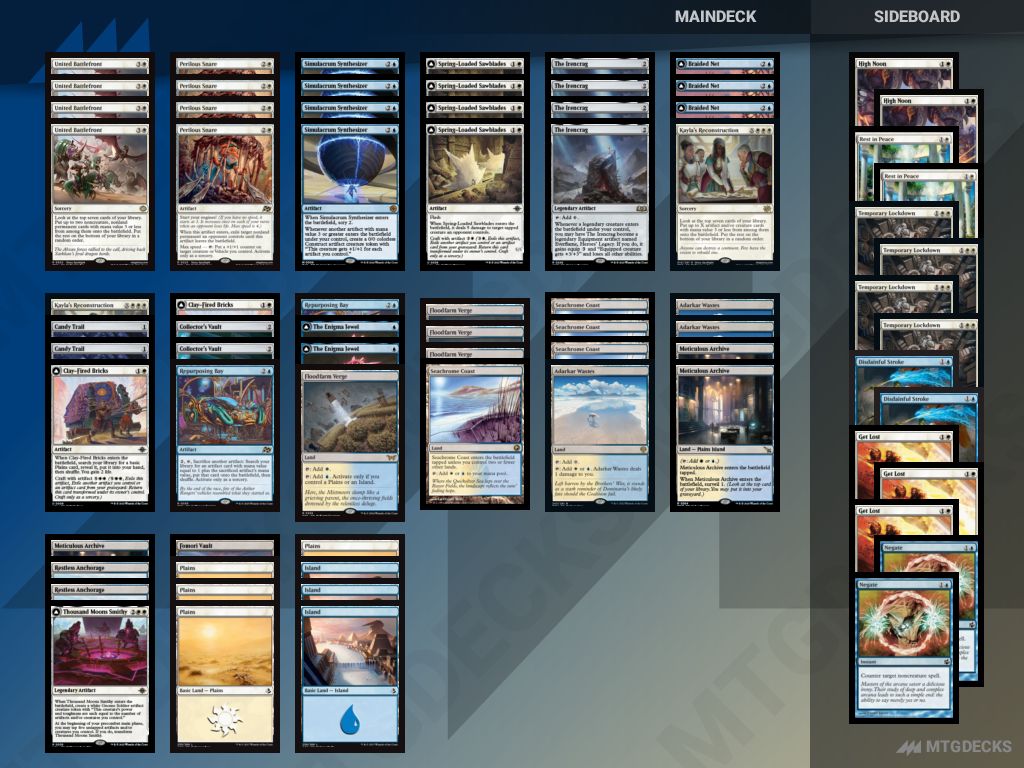 Standard Azorius Artifacts deck by Tyler Shull • MTG DECKS
