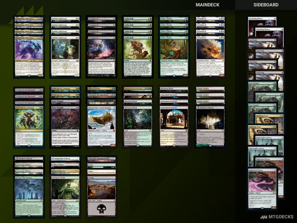 Arena Pioneer Abzan Greasefang deck by bengeexyz • MTG DECKS