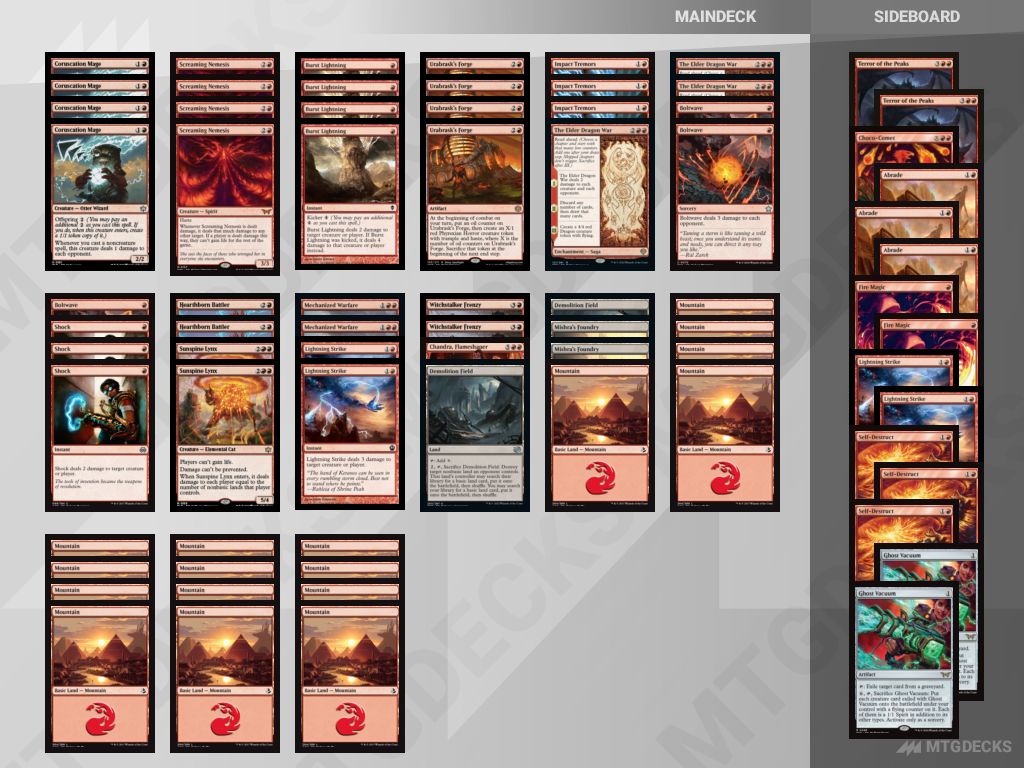 Arena Standard red burn deck by Jalpu • MTG DECKS