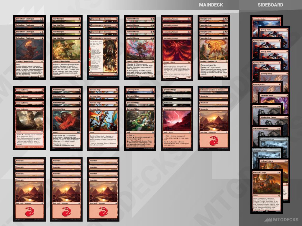 Pioneer Red Deck Wins deck by Mathilde8 • MTG DECKS