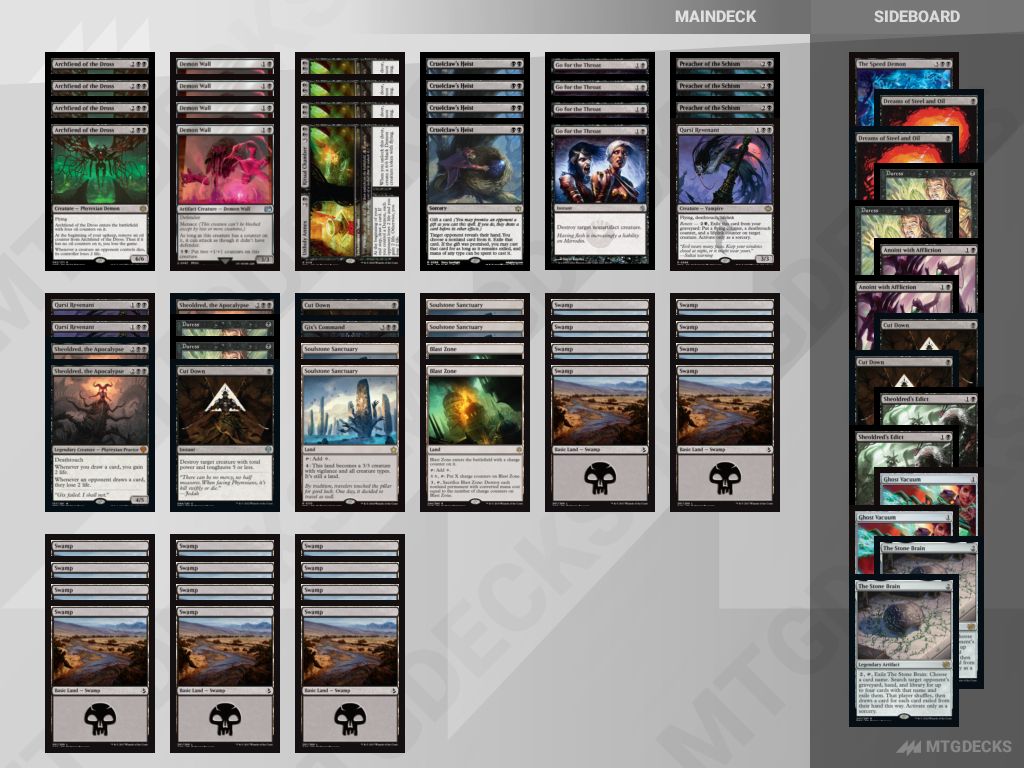Standard Mono-Black Demons deck by Akinori Nakano • MTG DECKS