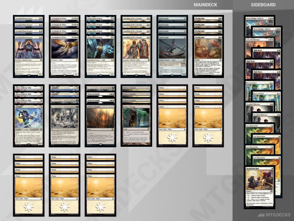 Standard Mono-White Aggro deck by sakeshopowner • MTG DECKS