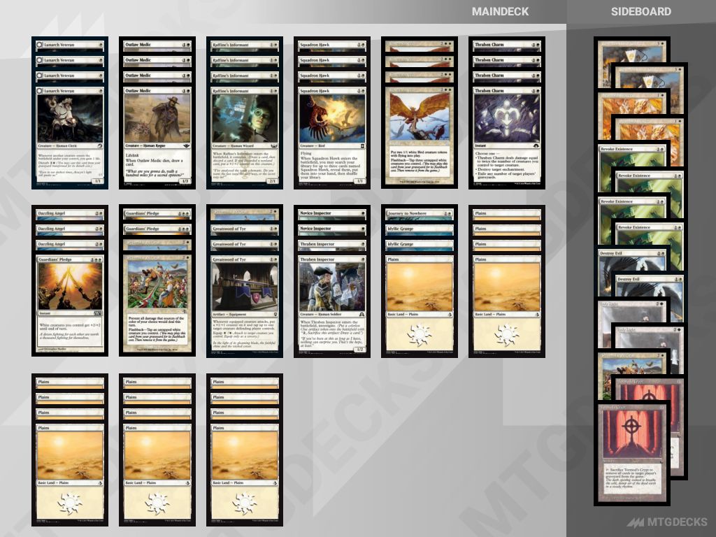 Pauper Mono White deck by leoadc • MTG DECKS