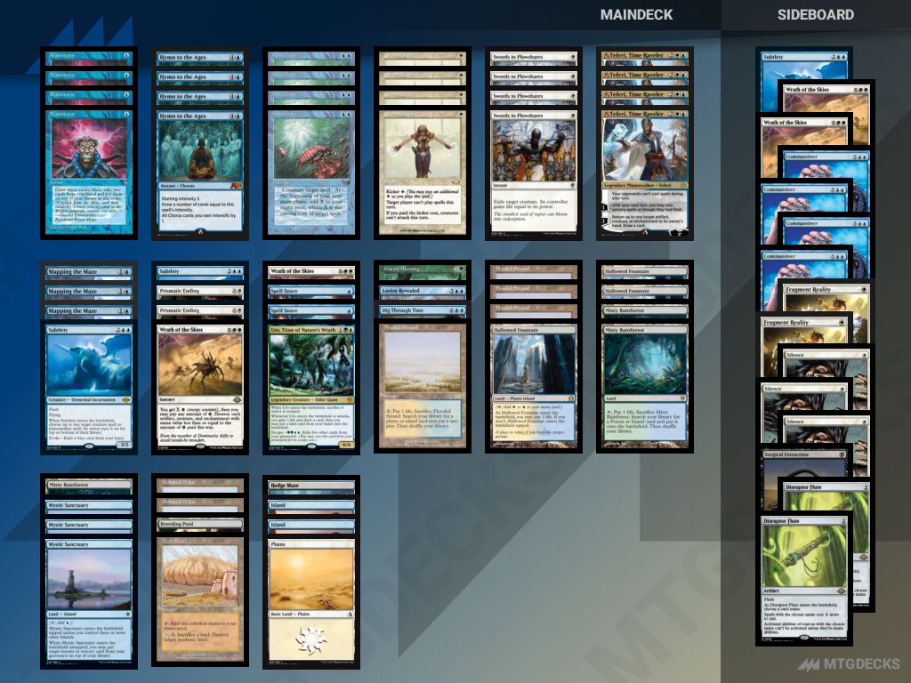 MTG Timeless Bant Control top decks • MTG DECKS
