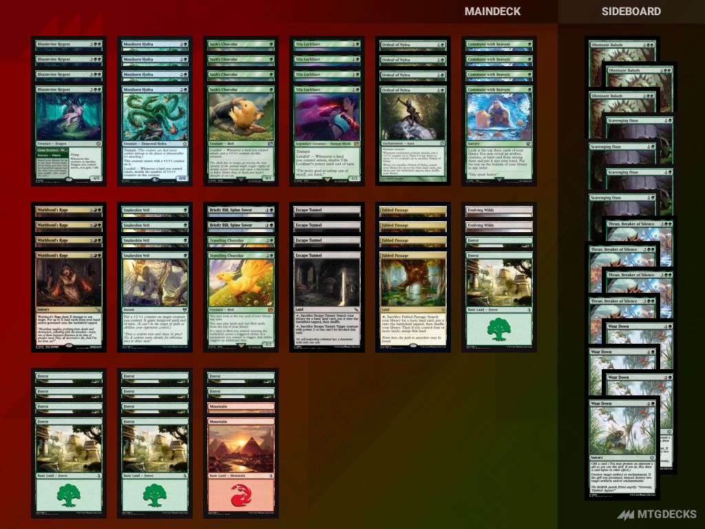Standard RG Aggro deck by Fukae Shigehiro • MTG DECKS