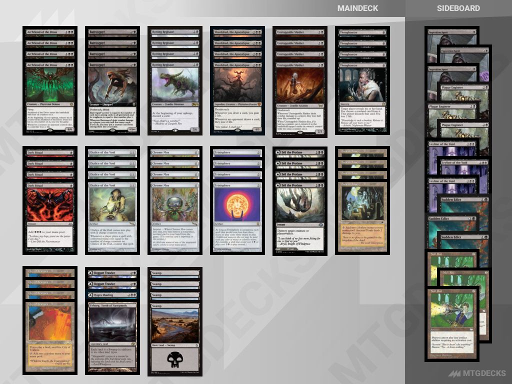 MTG Legacy Mono Black Demons top decks • MTG DECKS