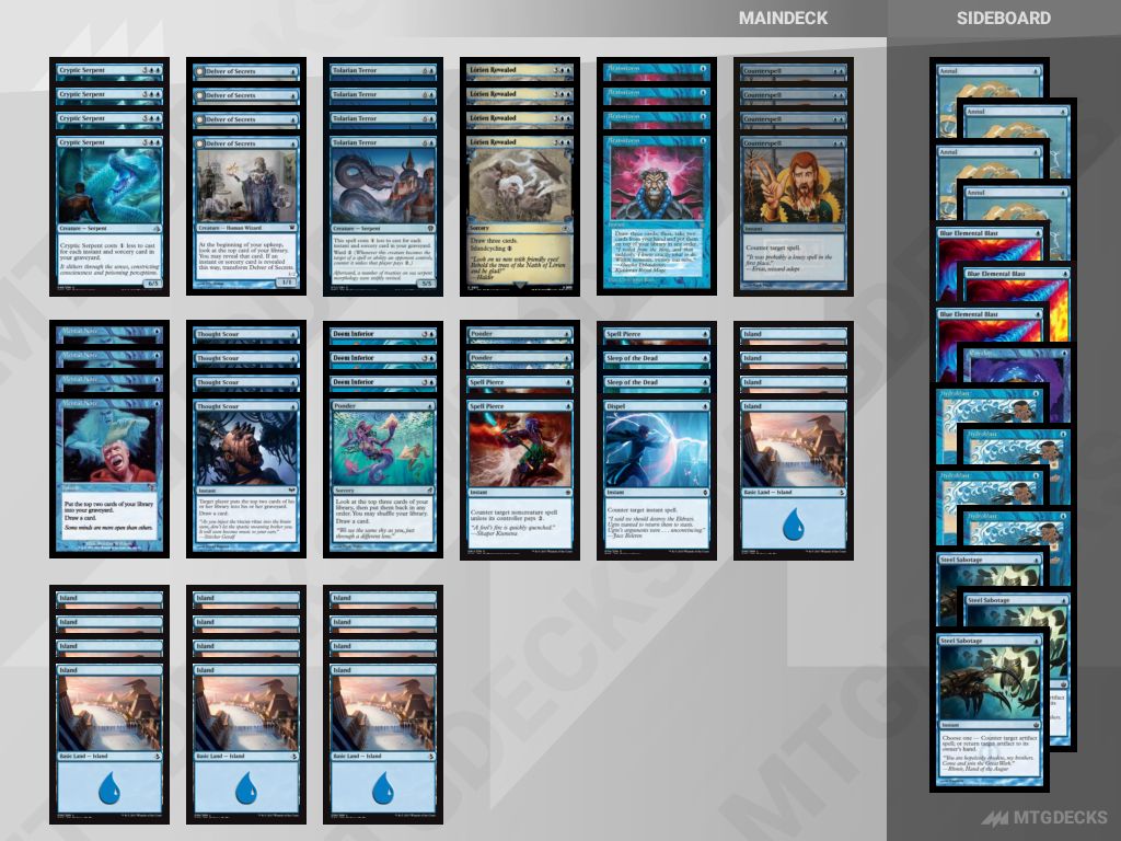 Pauper Mono Blue Terror deck by Xto2 • MTG DECKS