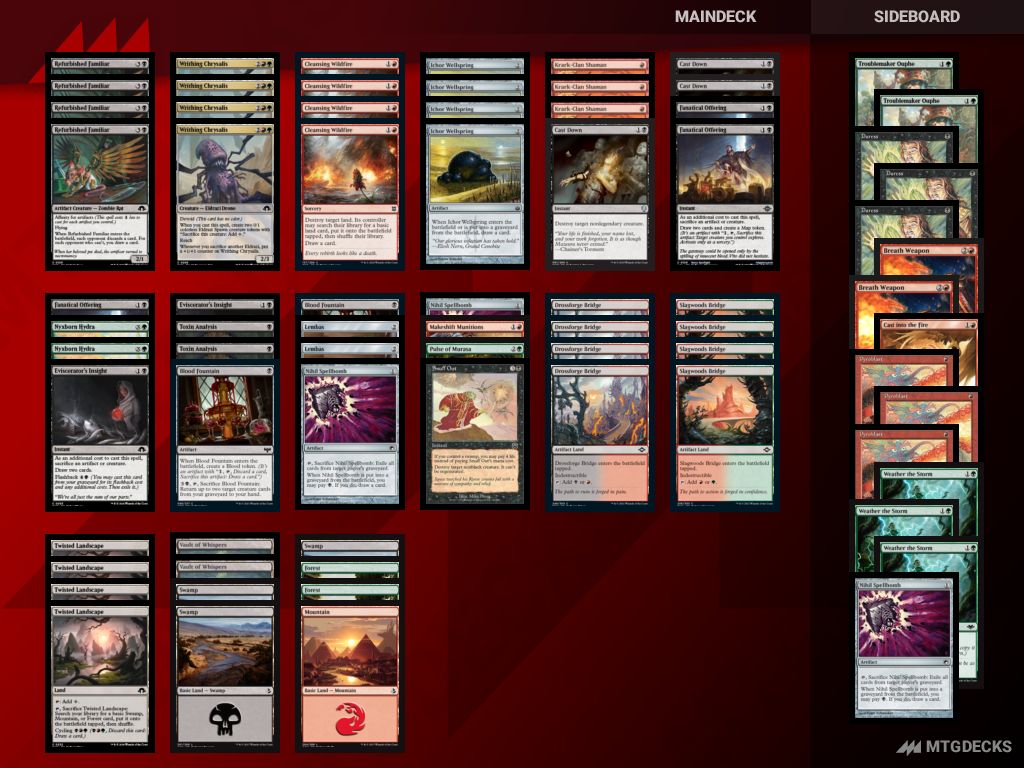 Pauper Jund Wildfire deck by Luís Xavier • MTG DECKS