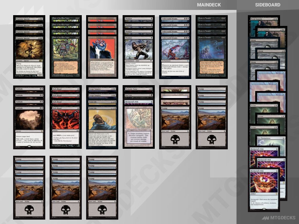 Old-school Mono Black deck by Ivan Calzada • MTG DECKS
