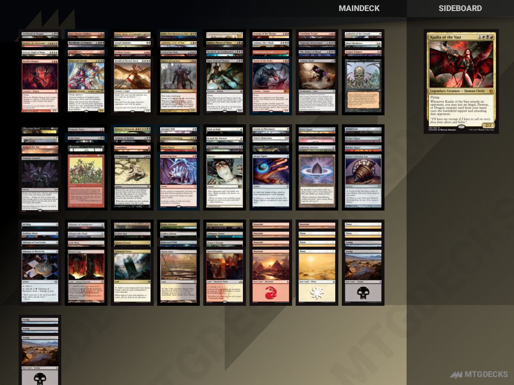 Commander Kaalia xx deck by XownagerX • MTG DECKS