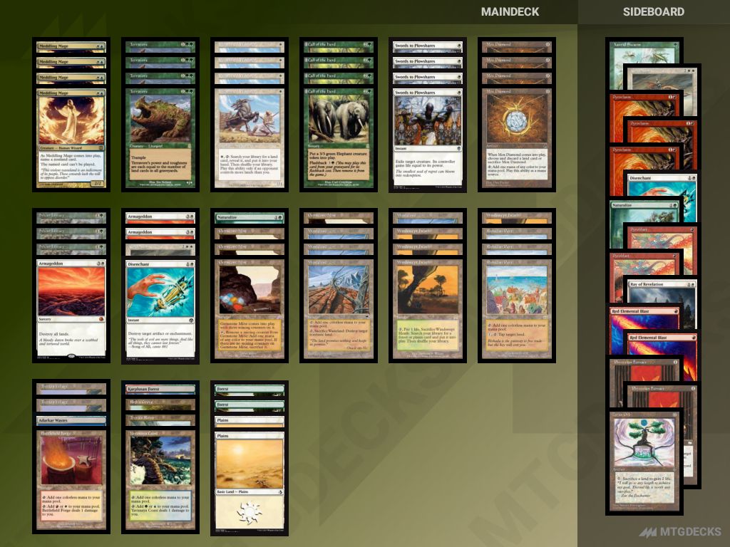 Premodern Terrageddon deck by Andy Levine • MTG DECKS