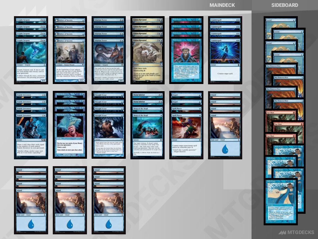 Pauper Mono Blue Terror deck by Purgatory_01 • MTG DECKS