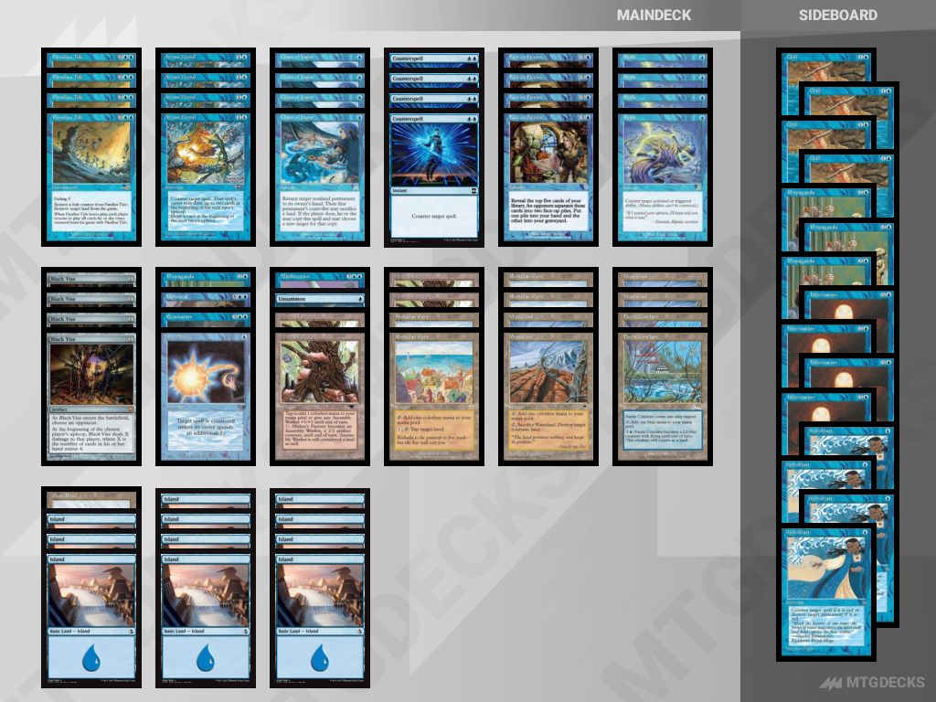 Premodern Mono Blue Control deck by Clifford Mathieson • MTG DECKS