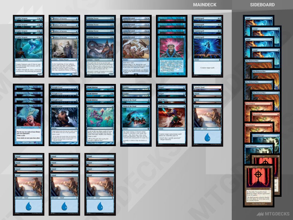 Pauper Mono-Blue Blue Terror deck by MateusAlves • MTG DECKS