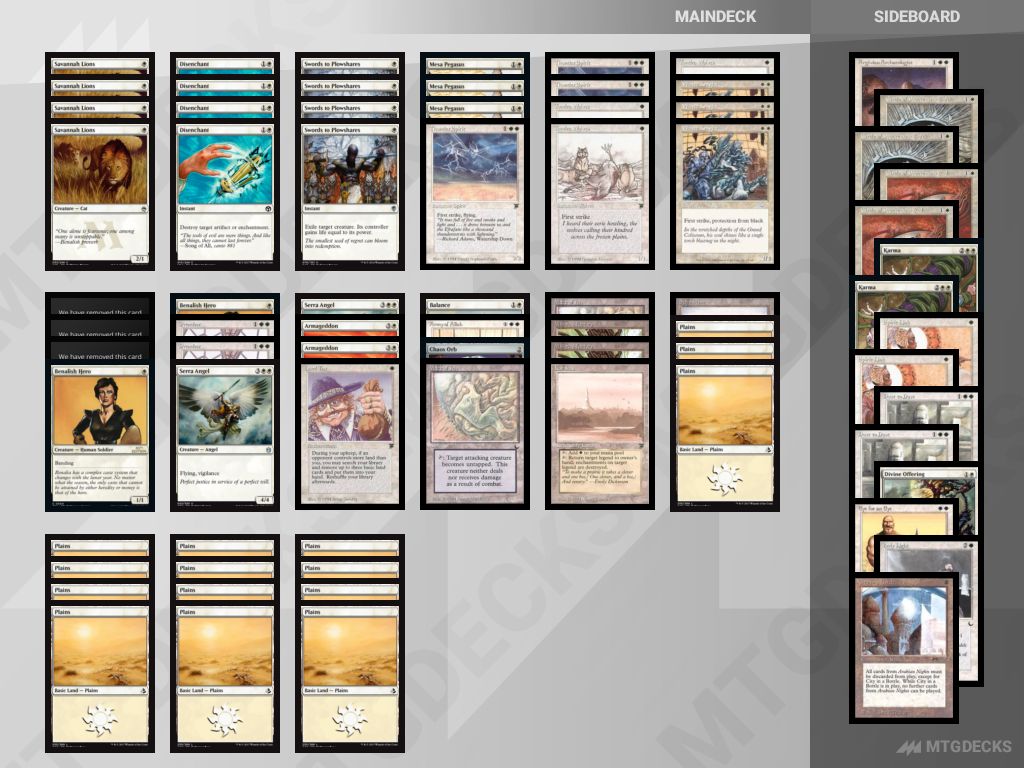MTG Old-school White Weenie top decks • MTG DECKS