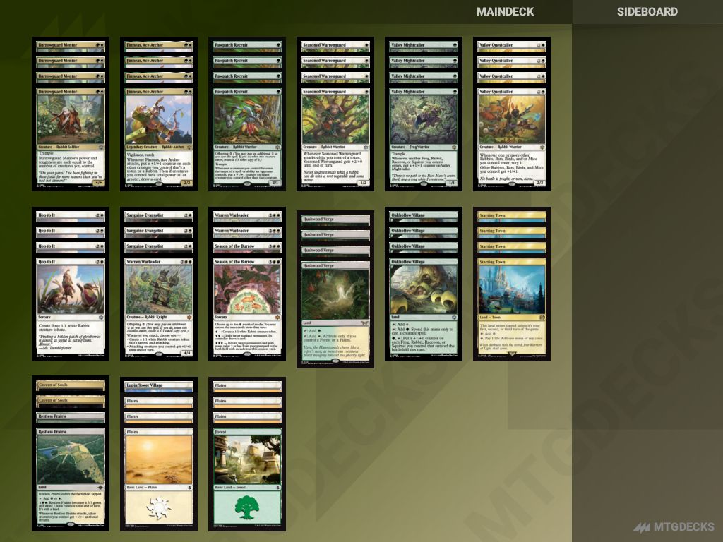 Arena Standard Rabbits Bo1 deck by Steelgrip • MTG DECKS