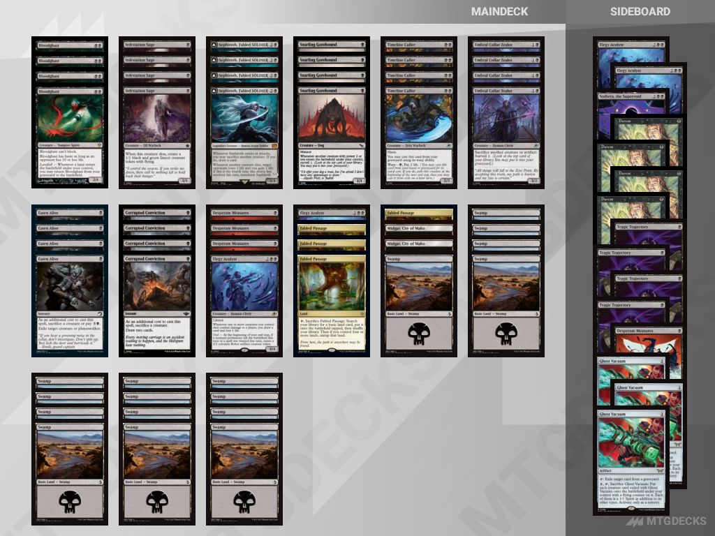 Standard Mono black sac deck by theswishgaming • MTG DECKS