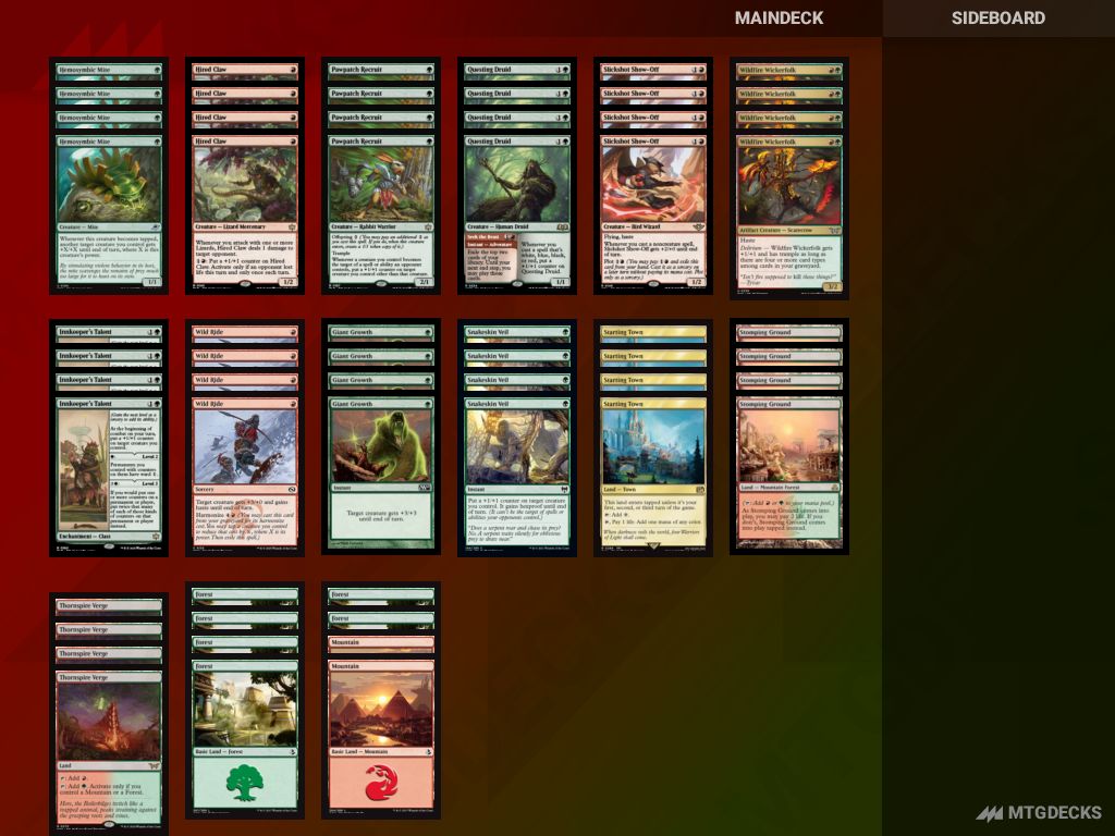 Arena Standard Gruul Aggro deck by L0nE-F0x • MTG DECKS