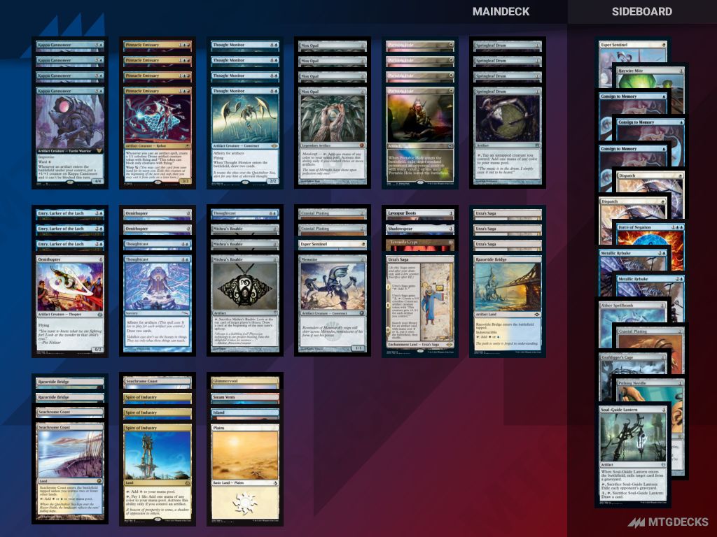 Modern Affinity deck by HDG_BorisE • MTG DECKS