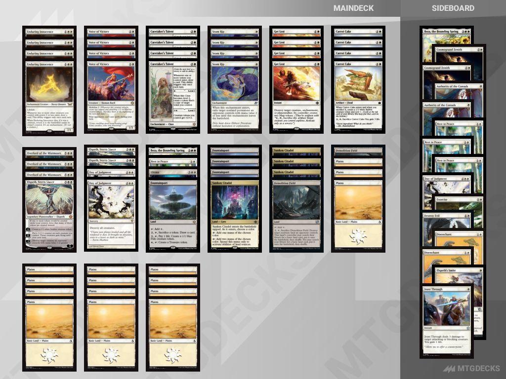 Standard Mono-White Tokens deck by PattyMcFly • MTG DECKS