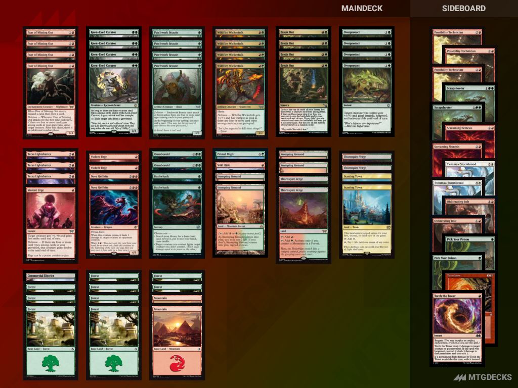 Standard Gruul Delirium deck by Nakazawa Takahiro • MTG DECKS