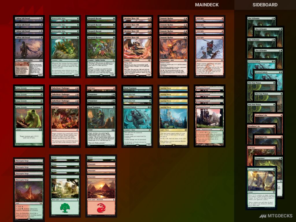 Arena Standard RG Turn 3 (v2) deck by scvirnay • MTG DECKS
