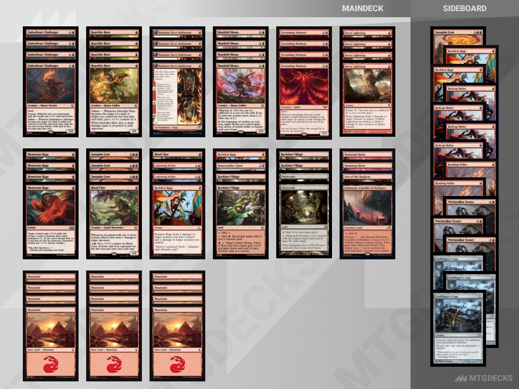 Pioneer Red Deck Wins deck by WadeB • MTG DECKS