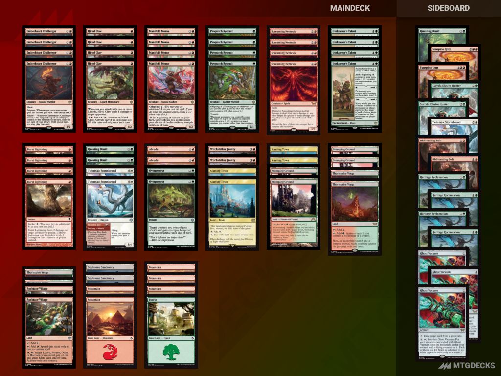 Standard Gruul Aggro deck by MJ_23 • MTG DECKS