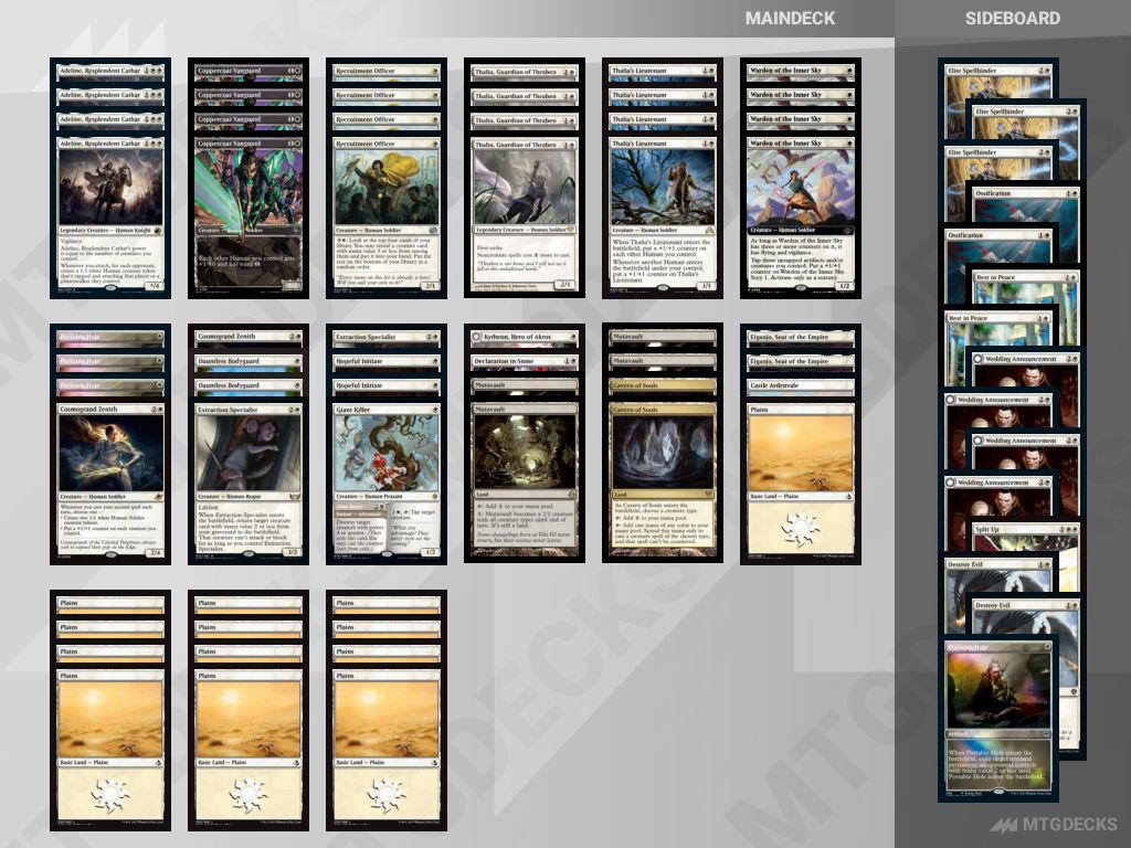 Pioneer Mono White Humans deck by _Cygnus • MTG DECKS