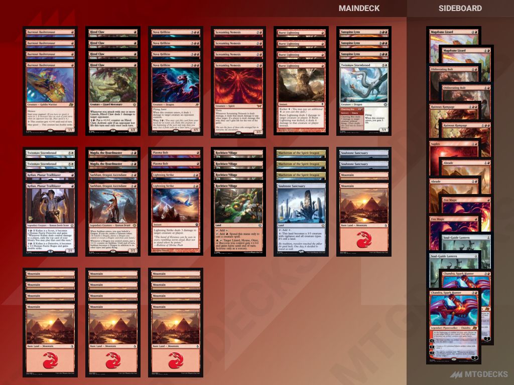 Standard Mono Red Dragons deck by Jhon-Micidial • MTG DECKS