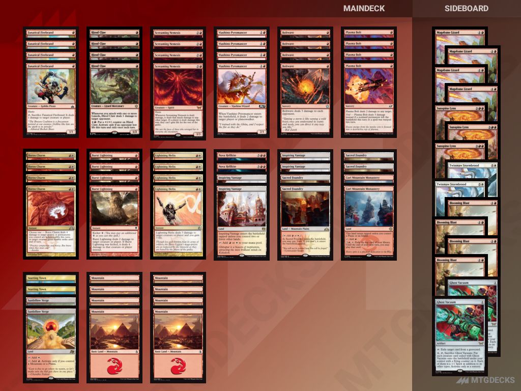 Standard Boros Burn deck by Misconduct • MTG DECKS