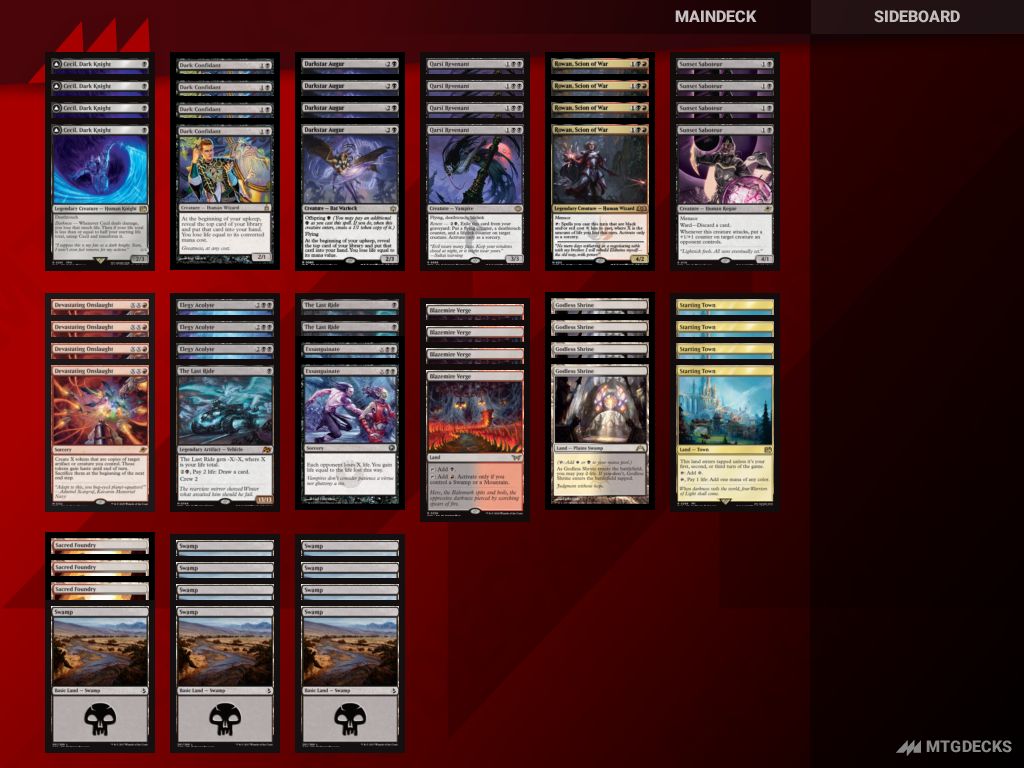 Arena Standard Death's Shadow (S) deck by HamHocks42 • MTG DECKS