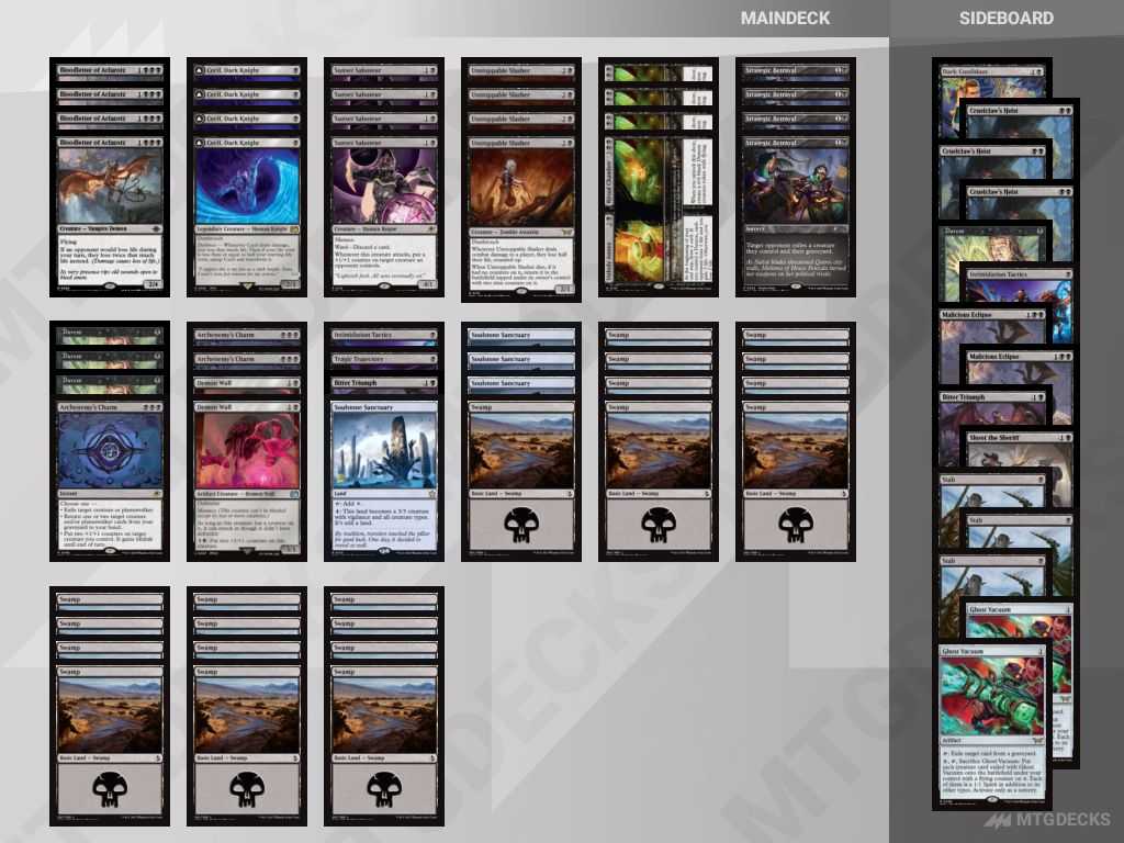 Arena Standard [S] Mono Black deck by GeckoS • MTG DECKS