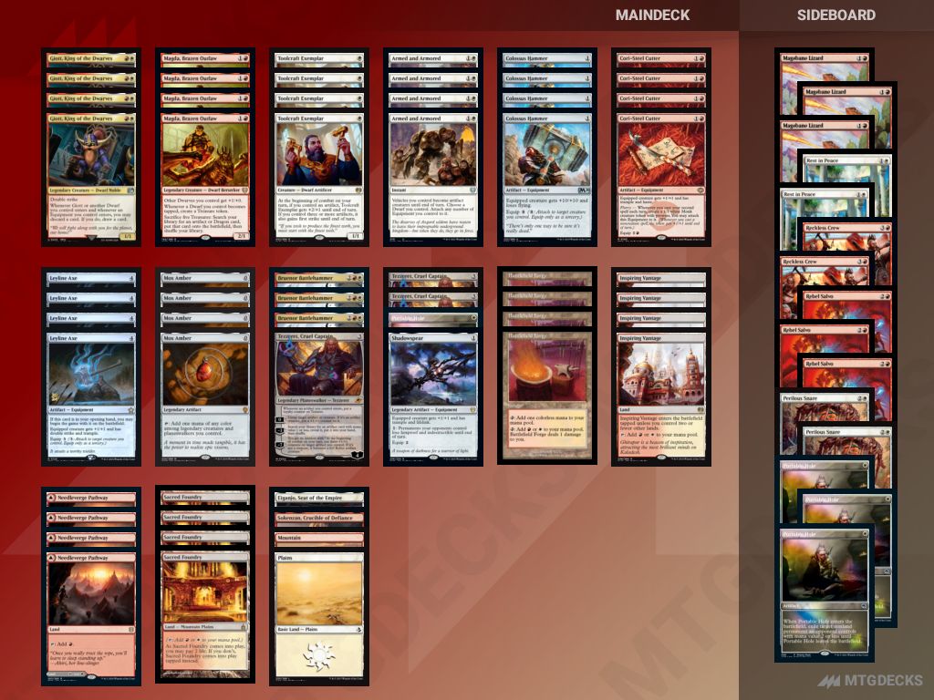 Pioneer Hammer Time deck by CrusherBotBG • MTG DECKS