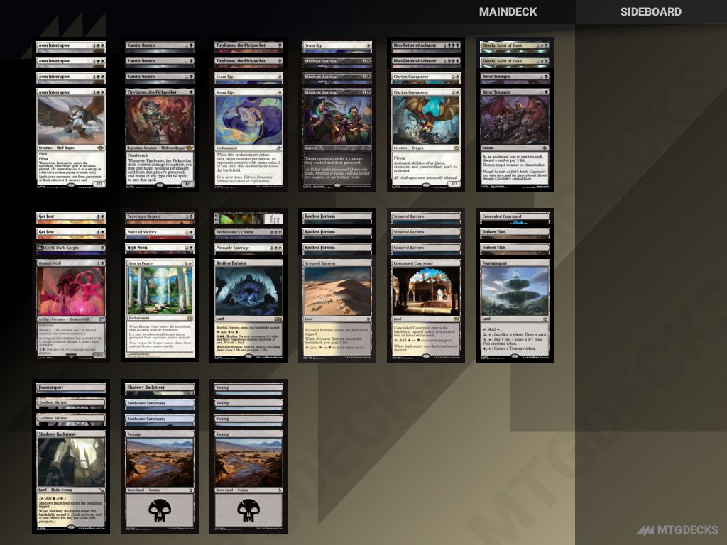 Arena Standard Mercy deck by Ryudoz • MTG DECKS