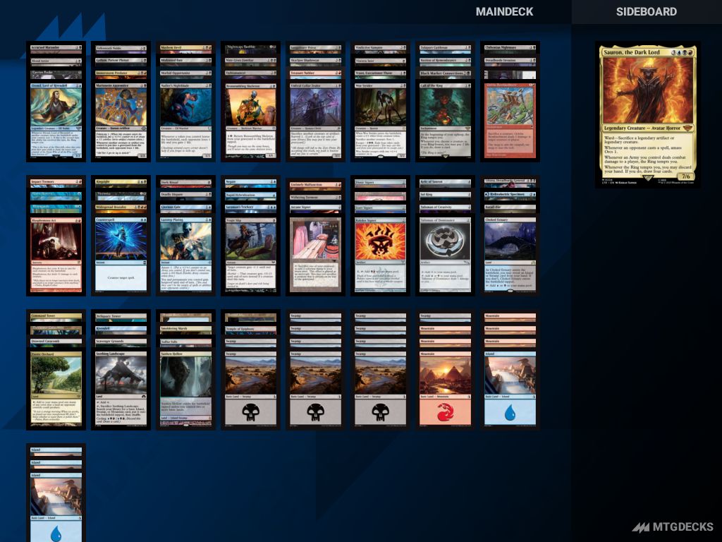 Commander Sauron, the Dark Lord deck by Ronny • MTG DECKS