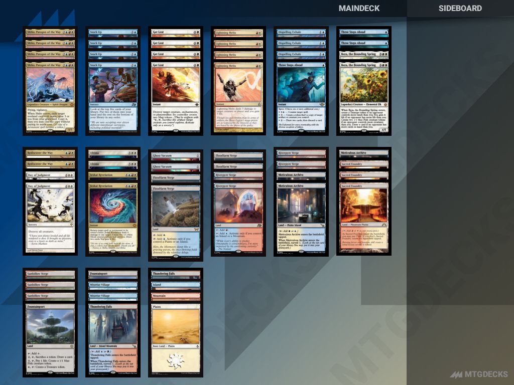 Arena Standard Jeskai Control deck by sqtux • MTG DECKS