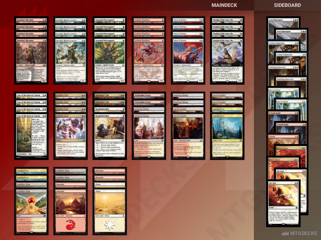 Standard Boros deck by Brian Cusick • MTG DECKS