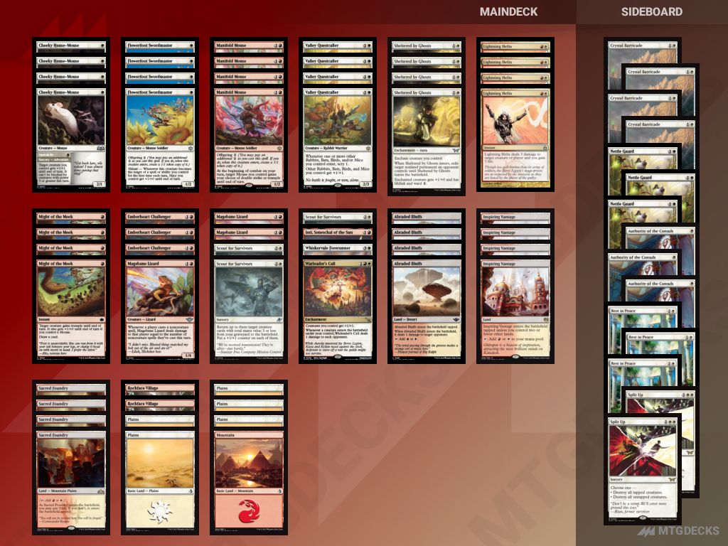 Standard Boros Mouse deck by Kamijyukkoku Makoto • MTG DECKS