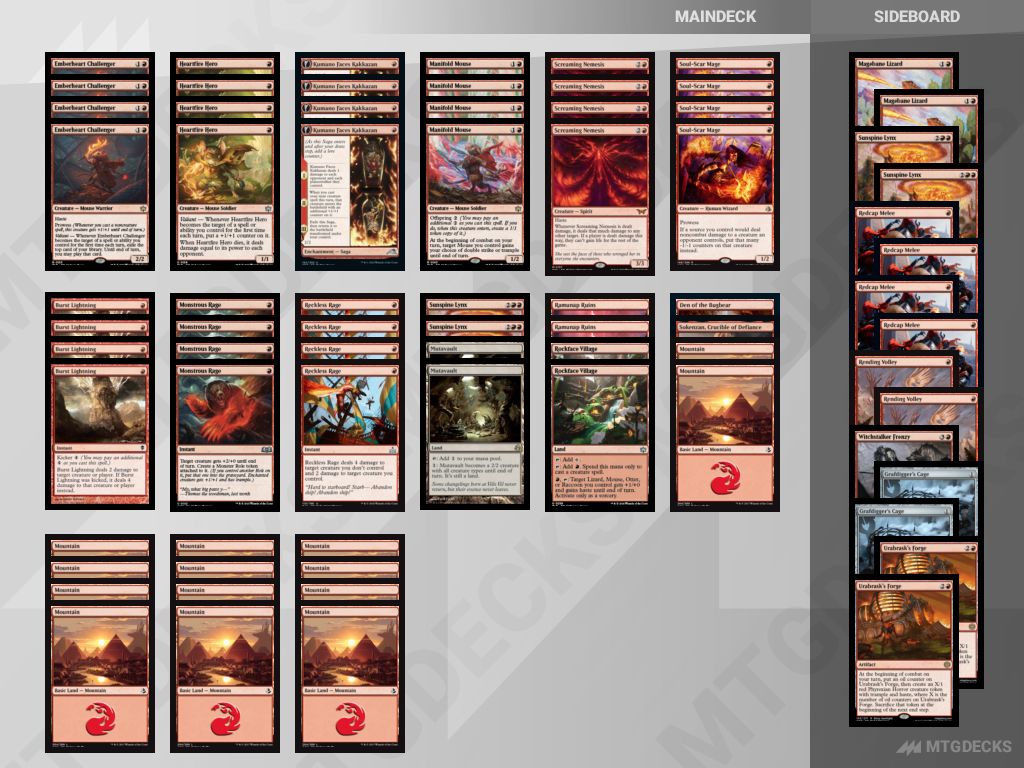 Pioneer Red Deck Wins deck by MJ_23 • MTG DECKS