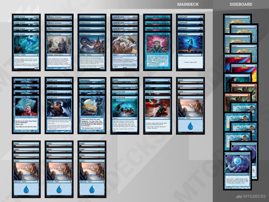 Pauper Mono Blue Terror deck by Purgatory_01 • MTG DECKS