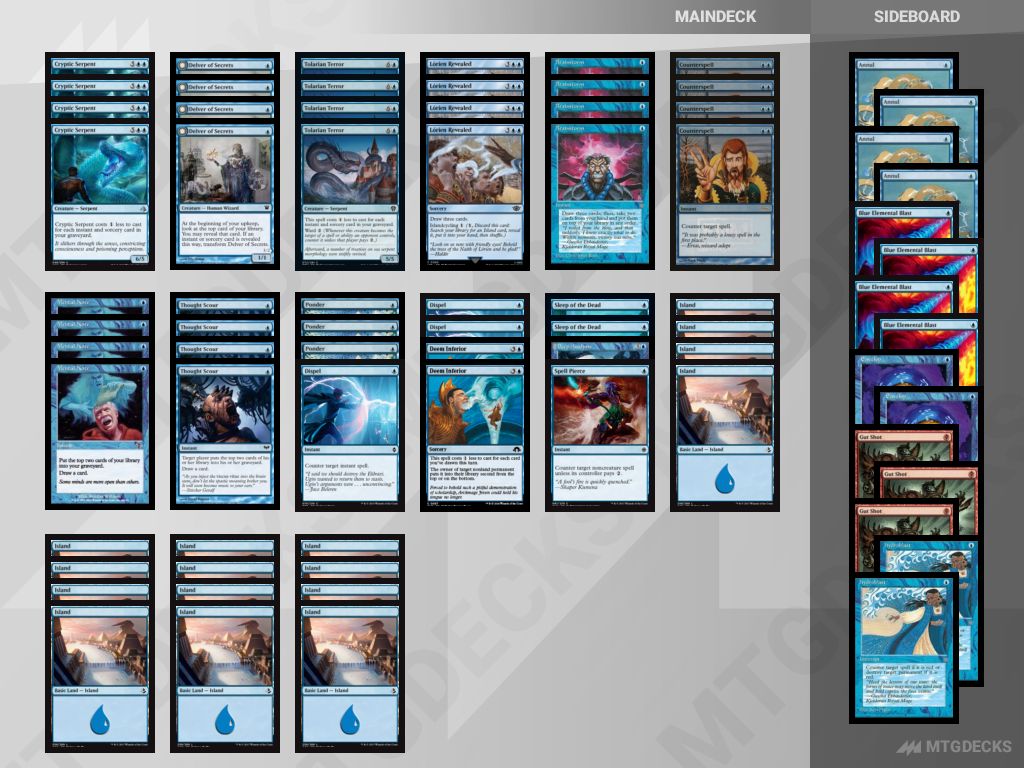 Pauper Mono Blue Terror deck by Raven de Bruin • MTG DECKS