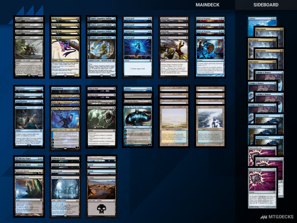 Modern Dimir Control deck by Nagaya Kazuki • MTG DECKS