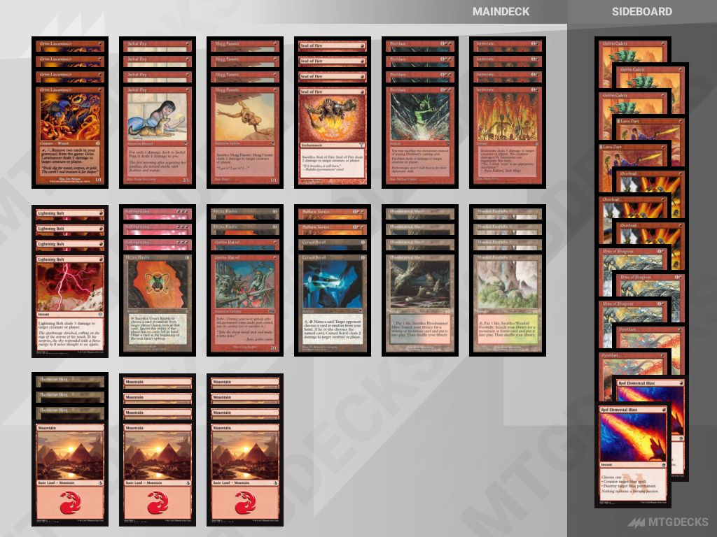 Premodern Burn deck by Arashi Kato • MTG DECKS