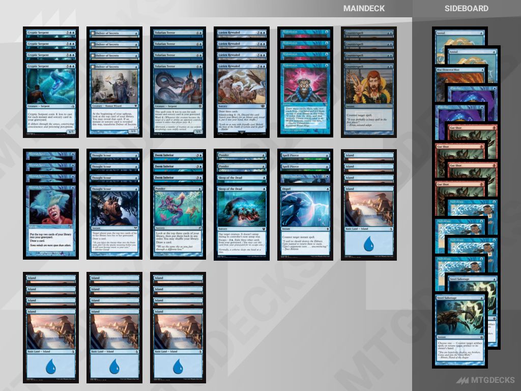 Pauper Mono Blue Terror deck by flower270 • MTG DECKS